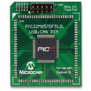 MA320015 Microchip PIC32MX570F512L USB/CAN Explorer 16 PIM モジュール ...