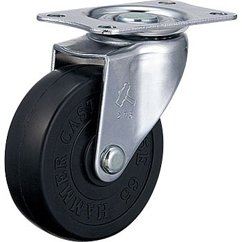 420E-R65 420E 自在車(ゴム一体車輪) 1個 ハンマーキャスター 【通販モノタロウ】