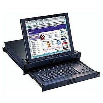 RKP2417-S801E 2U 17インチ TFT LCD モニター/キーボード/ドロアー + ポート KVMスイッチ タッチパッドタイプ ...