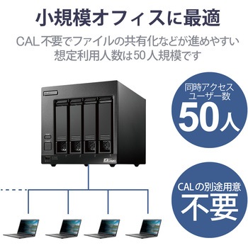 NAS Windows Server IoT 2022 for Storage搭載 Atom 4ベイデスクトップ ワークグループ エレコム ...