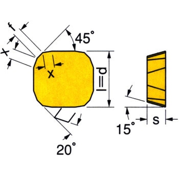 チップ SDKN イスカル フライス用チップ正方形 【通販モノタロウ】