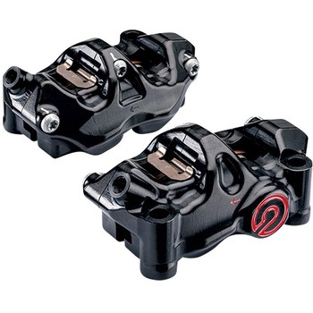 220.B473.10 484 cafe racer ラジアル CNC 4P キャリパー ブラックアルマイト レッドロゴ 左右セット 220 ...