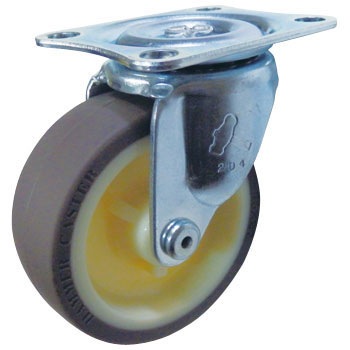 420G-UR75 420G 自在車(ナイロンホイールウレタン巻車輪) 1個 ハンマーキャスター 【通販モノタロウ】 06392111