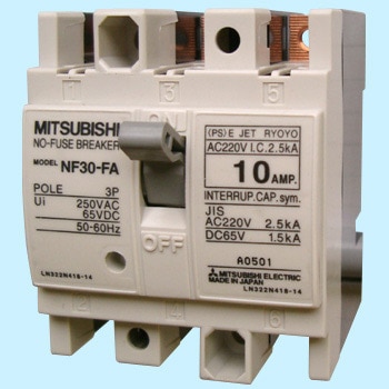 NF30-FA 3P 10A ノーヒューズ遮断器 NF-FAシリーズ(制御盤用) 三菱電機 定格電流 10A、極数・素子数 3P - 【通販モノタロウ】 06879817