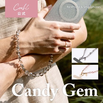 CANDYGEM-HSSILV Coehl コーエル ハンドストラップ CANDY GEM ナイロン製 耐水性フック スパークリングシルバー 1個 MSソリューションズ 【通販モノタロウ】