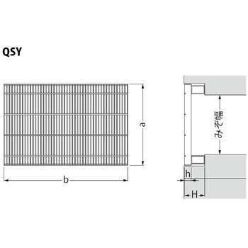スチール製グレーチング かさあげ型 細目プレーンタイプ 側溝用 カネソウ 【通販モノタロウ】