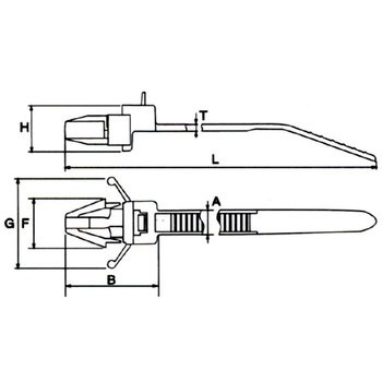 RT30SSF-W プッシュマウントタイ 1袋(100個) ヘラマンタイトン(旧タイトン) 【通販モノタロウ】