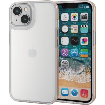 iPhone14/13 ケース カバー ハイブリッド 耐衝撃 超衝撃吸収 サイドメッキ 背面クリア エレコム iPhoneケース 【通販モノタロウ】