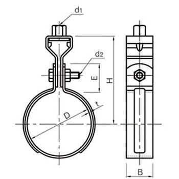 VP・VU吊バンド SK-0105 電気メッキ サンコー機材 吊配管金具 【通販モノタロウ】