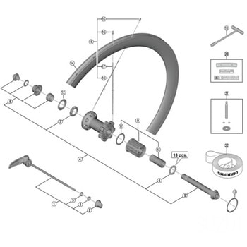 Y07N98010 WHR9100C60CL 右リムステッカーユニット 1個 SHIMANO(シマノ) 【通販モノタロウ】