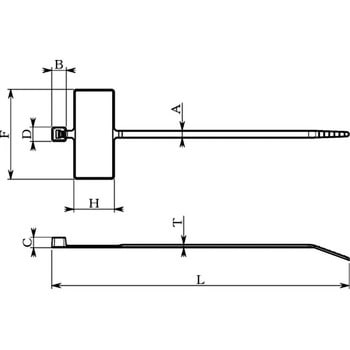 IT18R-WD マーキングタイ カラー商品 1袋(100本) ヘラマンタイトン(旧タイトン) 【通販モノタロウ】