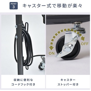 TZC-45P+MK-12S 工場扇 ミストキットセット キャスター式 45cm羽根 1セット ナカトミ 【通販モノタロウ】