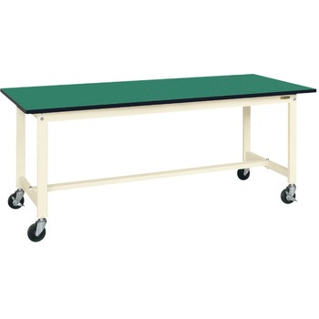 軽量作業台(KS/200kg/改正RoHS10対応サカエリューム天板/H740/キャスター付/直進安定金具無) サカエ 移動タイプ(キャスター ...