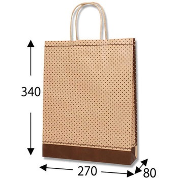 手提げ紙袋 ピンドット HEIKO 手提袋 【通販モノタロウ】