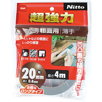 T4603 超強力両面テープ 粗面薄手 1巻 ニトムズ 【通販モノタロウ】