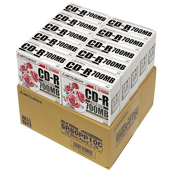 CD-R 【10枚PX10個入】 三菱ケミカル CD-R 【通販モノタロウ】 SR80PP10C