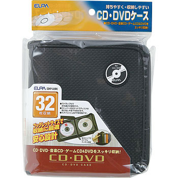 CDKP-32(BK) CD/DVDケース 1個 ELPA 【通販モノタロウ】