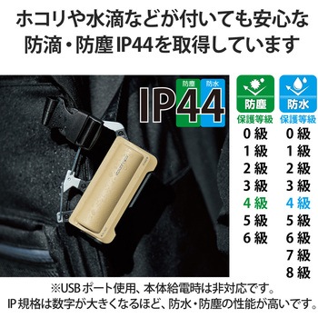 モバイルバッテリー 5000mAh 防水 防塵 IP44 15W/2.4A 入出力(Type-C ×1) カラビナ 耐衝撃 エレコム 【通販 ...