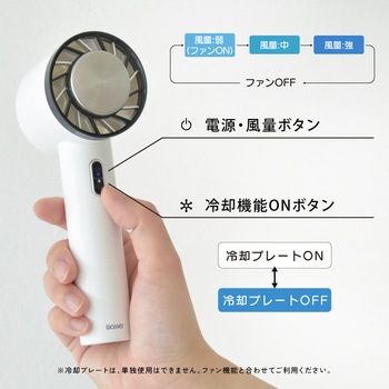 wasserfan006 wasser fan 006 冷却プレート付きハンディーファン 1個 大河商事 【通販モノタロウ】