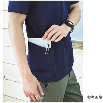 ユニセックスポロシャツ ネイビー×ブルー TB4504U-7 ナチュラルスマイル ポロシャツ 半袖 【通販モノタロウ】