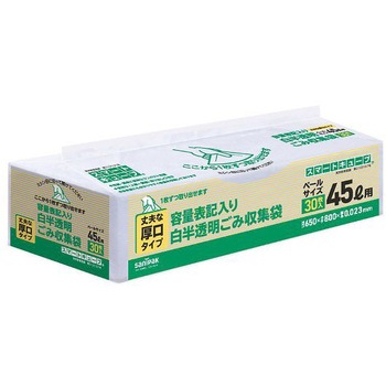 ポリ袋 半透明/30枚 EA995ADシリーズ エスコ ポリ袋(ゴミ袋) 【通販モノタロウ】