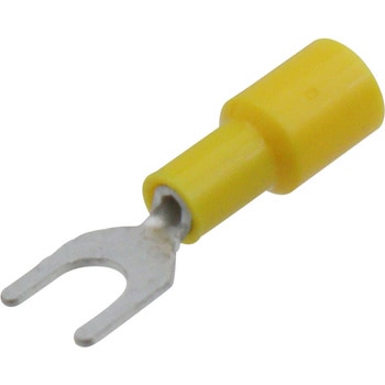 TMEX 0.3Y-3-YEL 銅線用 環境配慮形 絶縁被覆圧着端子 (Y型)先開形 1箱(100個) ニチフ 【通販モノタロウ】