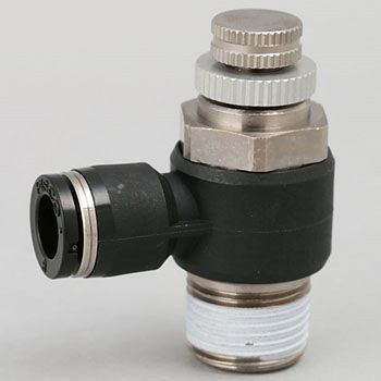 JNC8-03 スロットルバルブ エルボ PISCO(ピスコ) 適合チューブ外径8mm - 【通販モノタロウ】