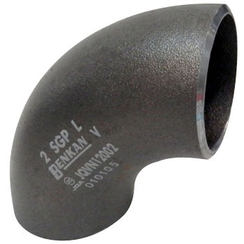 90EL 溶接式管継手(黒)90°ロングエルボ ベンカン機工 材質 SGP 50A、2B、90EL - 【通販モノタロウ】 34667281