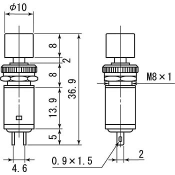 DS-410-K 押ボタンスイッチ DS-408/DS-409/DS-410 1個 ミヤマ電器 【通販モノタロウ】
