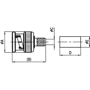 BNCP-58A-K BNCケーブル用プラグ(圧着タイプ) 1個 トーコネ(旧:東洋コネクター) 【通販モノタロウ】