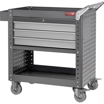 CT-H3A 重量カート(中段引出し・パンチングパネルタイプ) 1台 SHUTER 【通販モノタロウ】