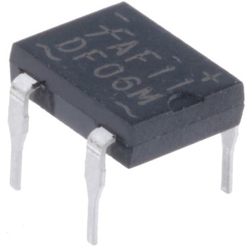 DF06M ON Semiconductor 整流用 ブリッジダイオード 単相 1.5A， 600V， 4-Pin PDIP 1袋(10個 ...