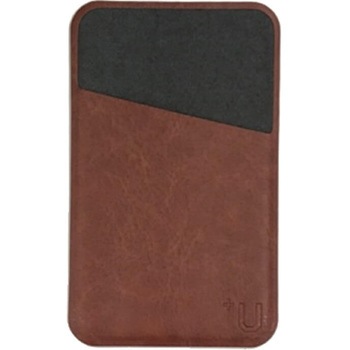 LP-CPBR スマートフォン(汎用) 【+U】PUカードポケット/ブラウン 薄型 軽量 1個 LEPLUS 【通販モノタロウ】