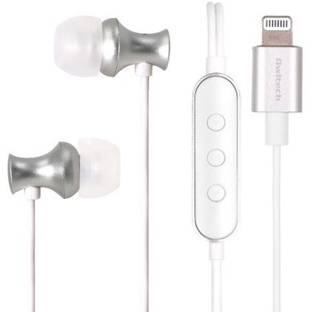 OWL-EPLT01-SI Lightningコネクタから音楽を聴けるイヤホン リモコン+マイク付き 1個 OWLTECH(オウルテック) 【通販モノタロウ】