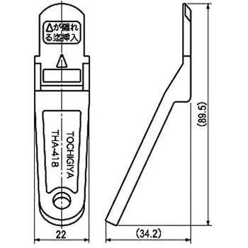 THA-418-2H ステンレスハンドルロック用キー 1個 栃木屋 【通販モノタロウ】