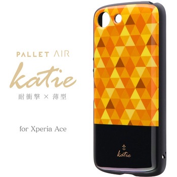 Xperia Ace SO-02L 耐衝撃ハイブリッドケース 「PALLET AIR Katie」 モザイクイエロー LEPLUS ...