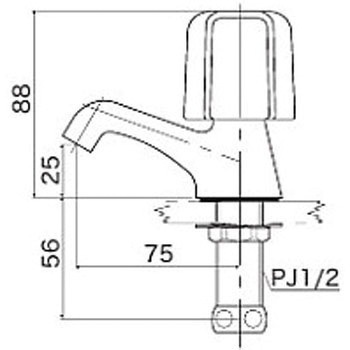 K5ED 立水栓 K5ED 1個 KVK 【通販モノタロウ】