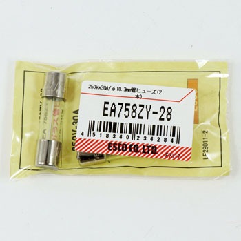 EA758ZY-28 管ヒューズ(Φ10.3×38.1mm) 1セット(2本) エスコ 【通販モノタロウ】