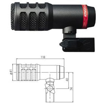 ATM25 インストルメントマイクロフォン ATM25 1個 audio-technica 【通販モノタロウ】