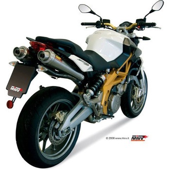 A.006.LC3 SPORT Xcone スリップオン ステンレス 2本出し APRILIA SHIVER 750 (08) 1個 MIVV ...