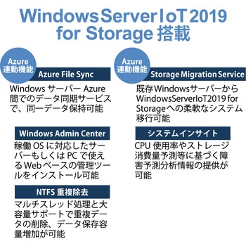 NAS 2ベイ Windows Server IoT 2019 for Storage搭載 Workgroup Edition エレコム WindowsNAS 【通販モノタロウ】