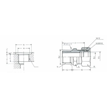銅管用 くい込み継手 B型 15MPa GC ハーフユニオン(PF) フジトク 銅管用継手(ユニオンストレート) 【通販モノタロウ】