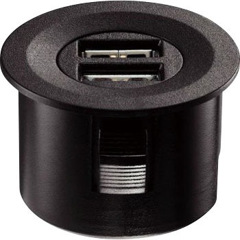 833.74.876 LOOX USBチャージャー 12V/15W 黒 1個 ハーフェレ 【通販モノタロウ】