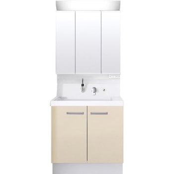 K1N5-755SY/HV2H+MK1X4-753TXSU 洗面化粧台 K1シリーズ 扉タイプ + 3面鏡全収納 スタンダードLED照明(一般地向け) INAX(LIXIL) ボウル容量20L ...