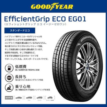 【サマータイヤ4本set】 GOODYEAR(グッドイヤー) EfficientGrip ECO EG01 Goodyear 【通販モノタロウ】