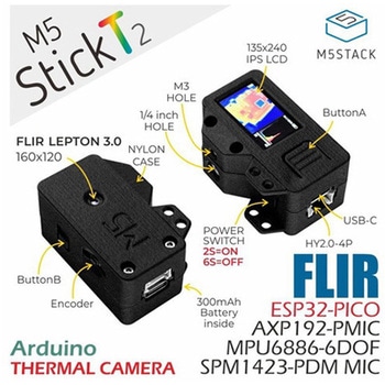 M5STACK-K016-T2 M5StickT2 サーマルカメラ開発キット Lepton 3.0 1個 M5Stack 【通販モノタロウ】