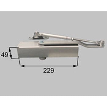 ZZ-0004-MATT ドアクローザ ストップ機能なし TOSTEM(LIXIL) シルバー色 - 【通販モノタロウ】