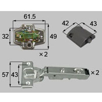 ZZ-0001-MAJC 開き扉部品セット(プッシュオープン用) TOSTEM(LIXIL) グレー色 ZZ-0001-MAJC - 【通販モノタロウ】