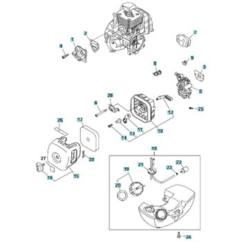 577133201 ゼノア エンジン刈払機 TRZ265 部品 Carburetor and fuel supply group 1個 ゼノア ...