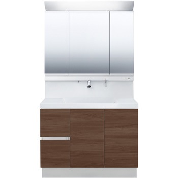 VJHT-1005JY(RT)/LM2H+MVJ1-1003TXSU(RT) 洗面化粧台 タッチレス水栓 T1シリーズ 3面鏡全収納セット 1 ...